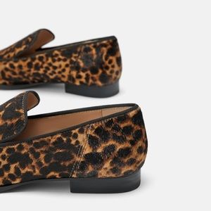 Zara | Shoes | Zara Leopard Print Leather Loafers | Poshmark
